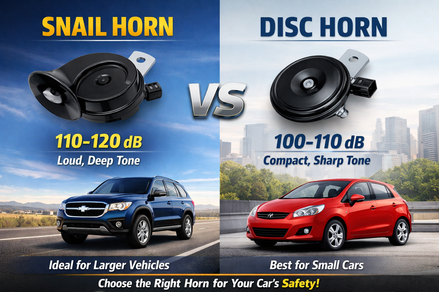 Snail Horn vs Disc Horn: Which Car Horn Is More Suitable for Your Car ...
